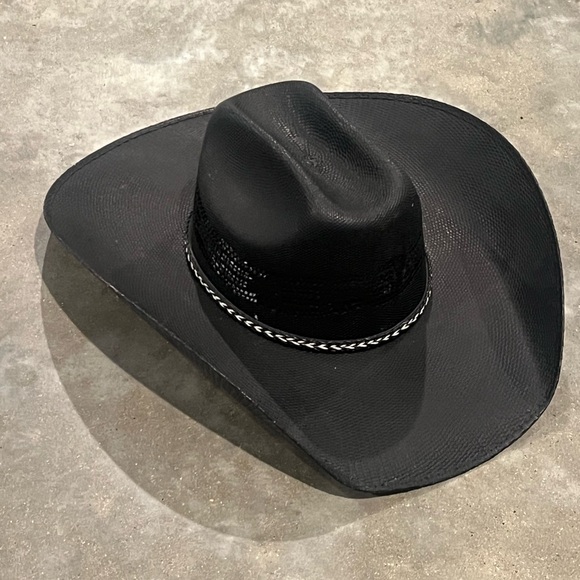Accessories | Black Straw Cowboy Hat | Poshmark